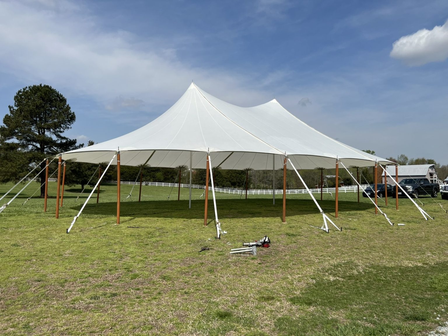45' Wide Sailcloth Pole Tents Classic Party Rentals of Virginia
